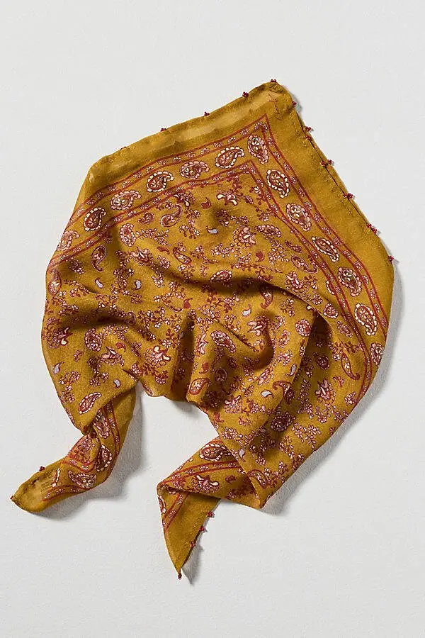 Chan Luu Paisley Beaded Bandana - Chai