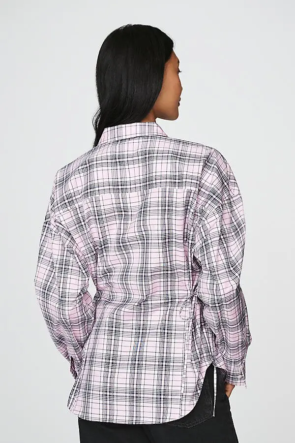 Maeve Popl Tie-waist Buttondown Shirt
