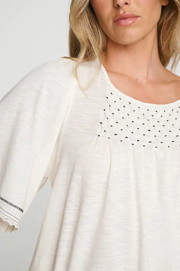 PILCRO Flutter-sleeve Swg Blouse