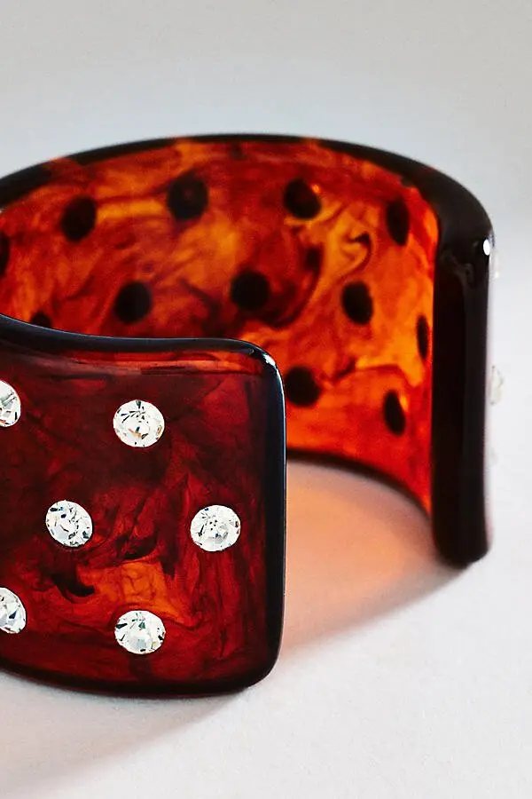 Anthropologie Studded Res Cuff Bracelet