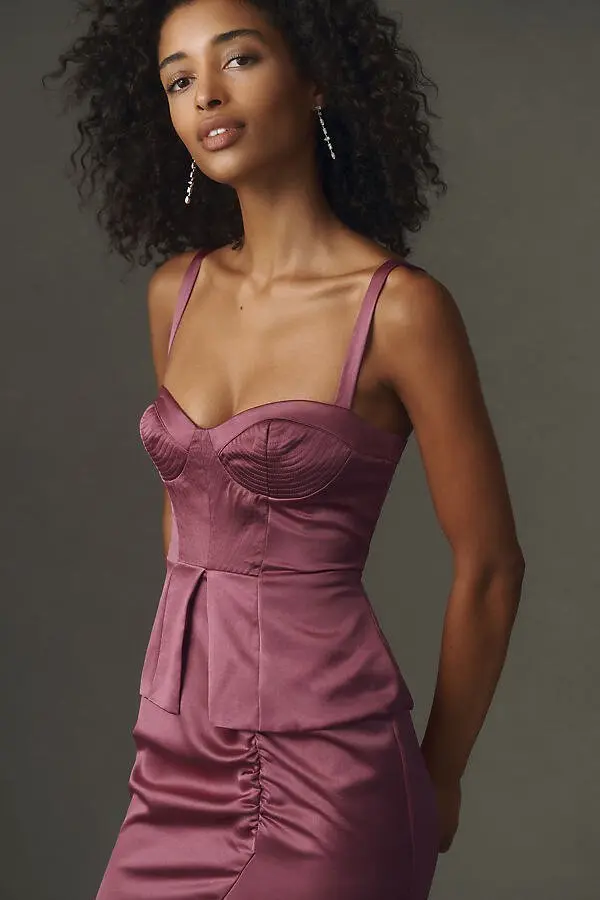 Bhldn Sweetheart Corset Maxi Dress