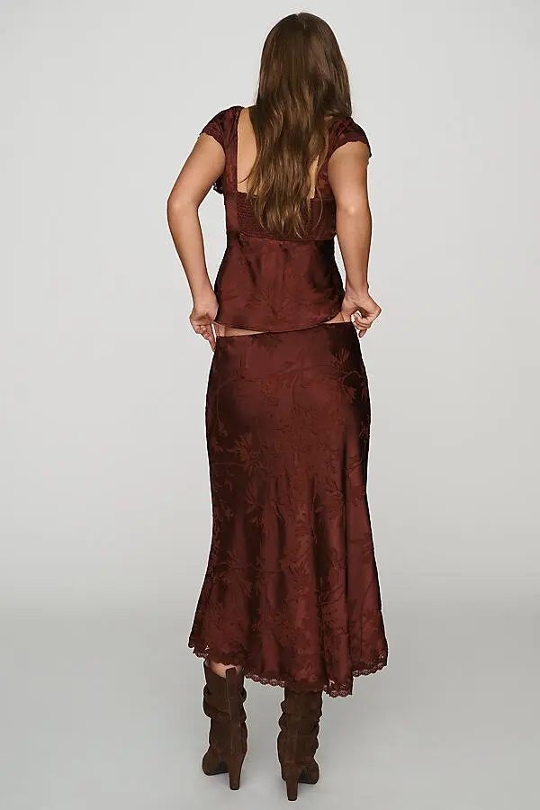 Astr The Label Windey Midi Skirt