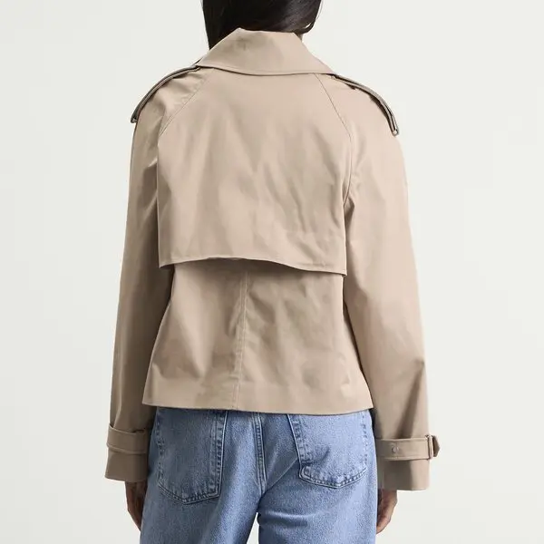 ANINE BING Rickie Cropped Trench Coat