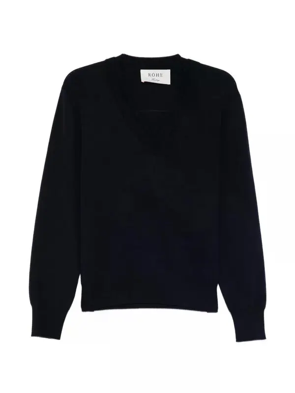 RÓHE Merino Wool V-neck Sweater
