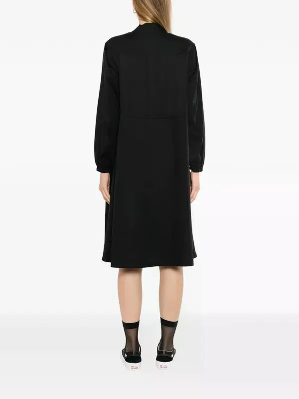 AGNES B. Logo Embroidered Zip Up Midi Dress
