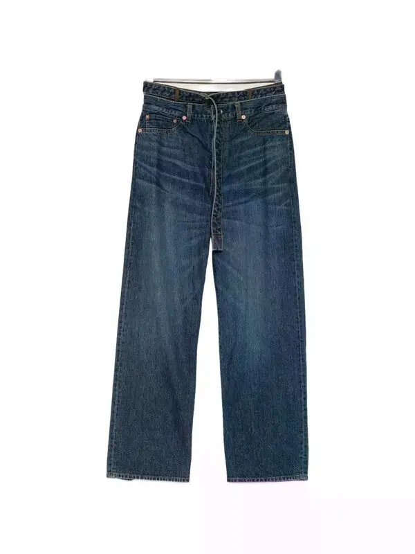 Sacai Layered Panel Jeans - Blue