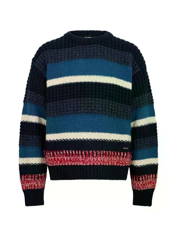 Dsquared2 Striped Chunky Knit Sweater