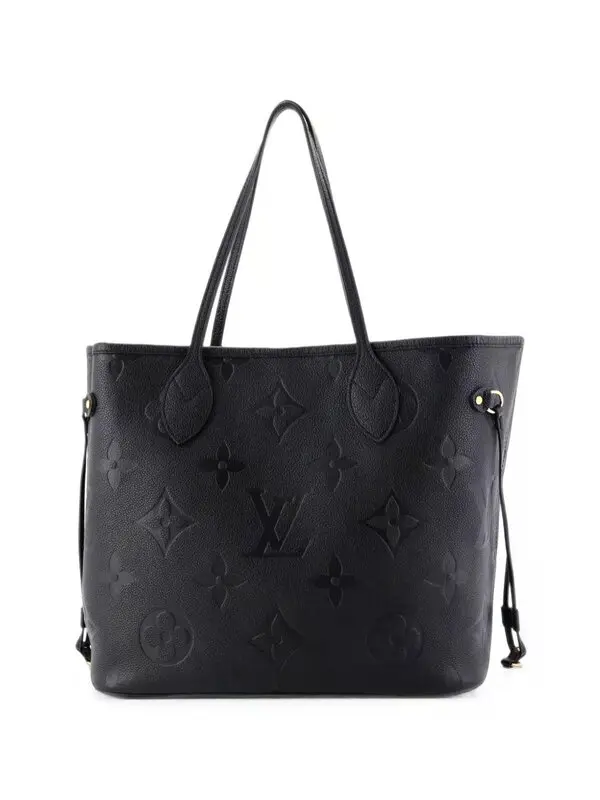 LOUIS VUITTON Neverfull Mm Monogram Empreinte Giant Tote Bag - Black