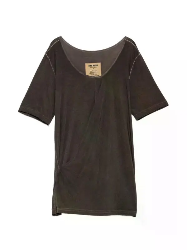 UMA WANG Twist Detail T-shirt - Brown