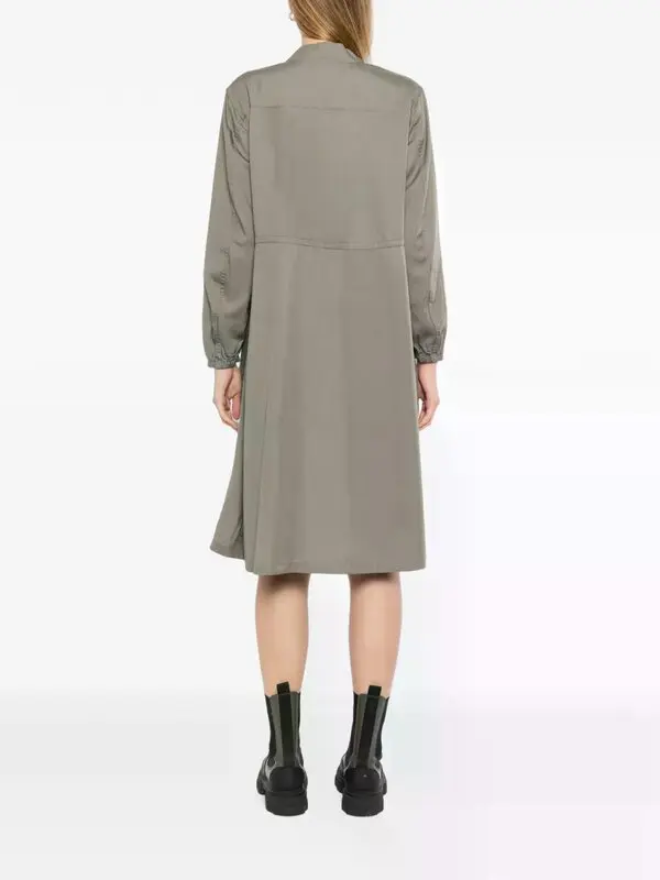 AGNES B. Logo-embroidered Zip-up Midi Dress
