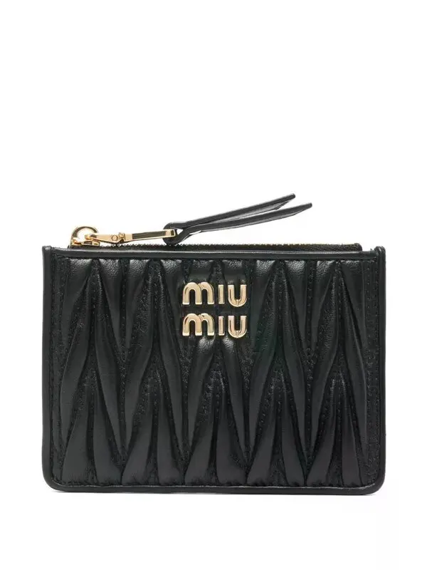 Miu Miu Matelassé Nappa Leather Card Holder