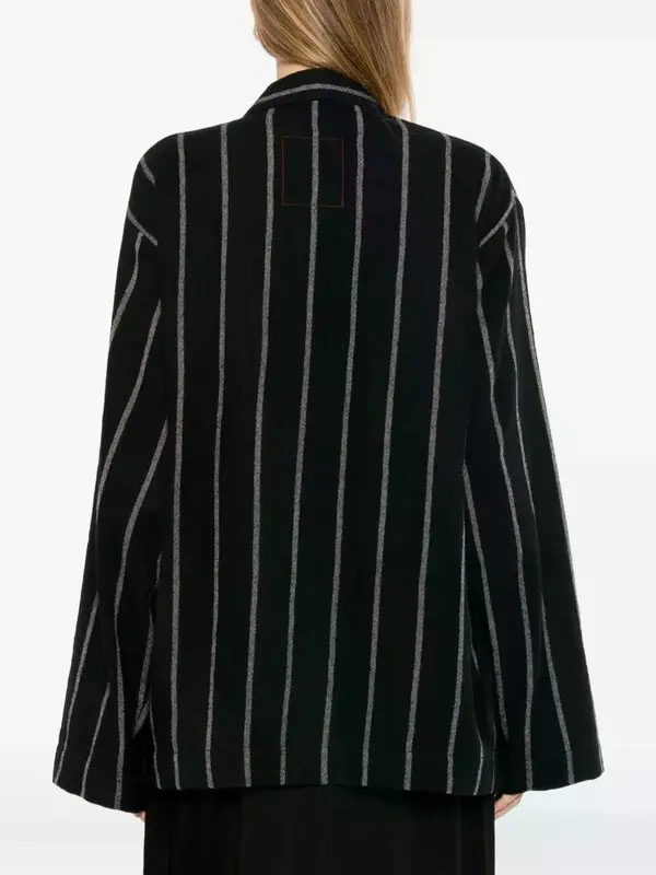 UMA WANG Vertical Stripe Wrap Blazer