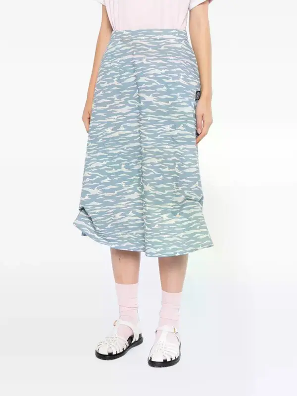 AGNES B. Printed Midi Skirt