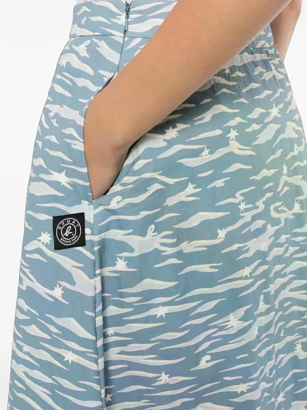 AGNES B. Printed Midi Skirt