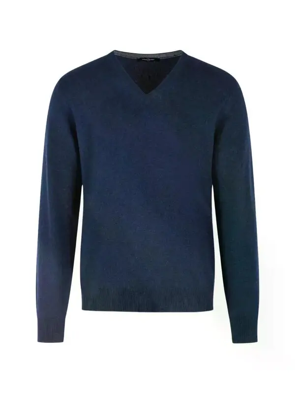GRAN SASSO V-neck Cashmere Sweater - Blue