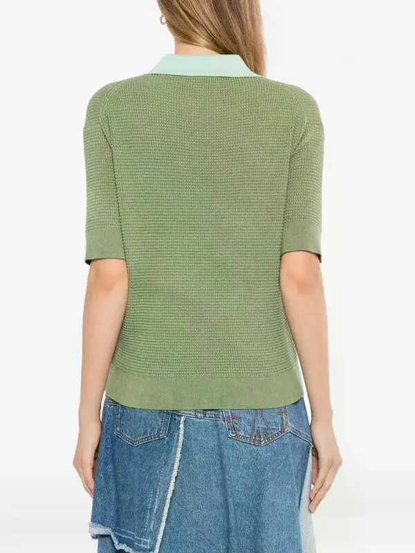 JW Anderson Short Sleeve Knit Polo - Green