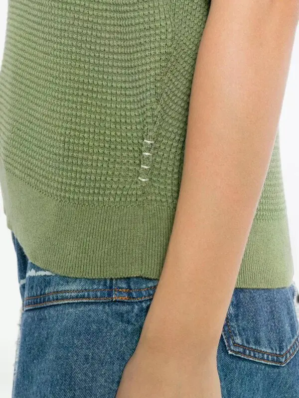 JW Anderson Short Sleeve Knit Polo - Green