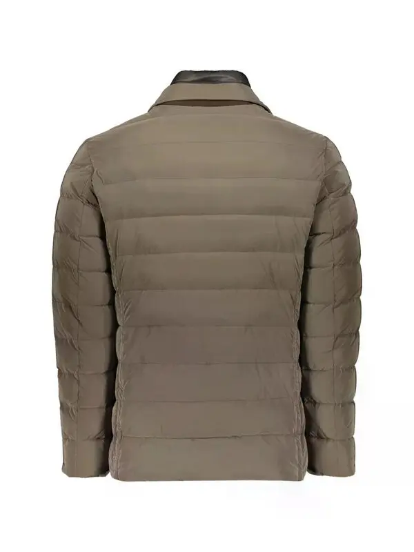 MOORER Padded Button-front Jacket With Notch Lapels