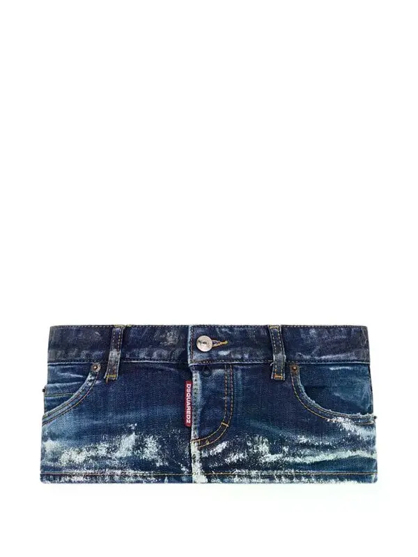 Dsquared2 Distressed Denim Skirt