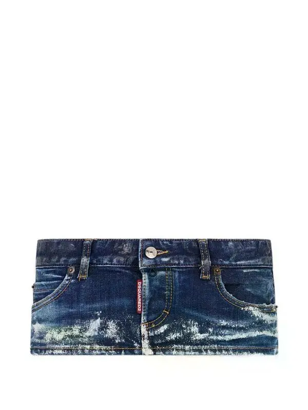 Dsquared2 Distressed Denim Skirt