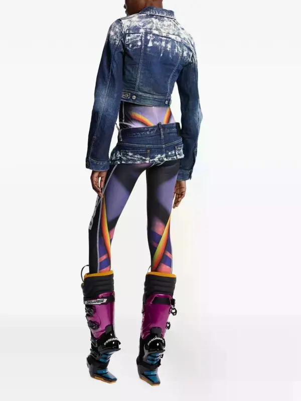 Dsquared2 Distressed Denim Skirt