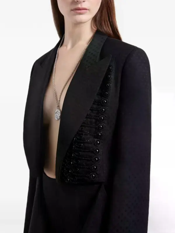 Nina Ricci Jacquard Frogging-detail Coat