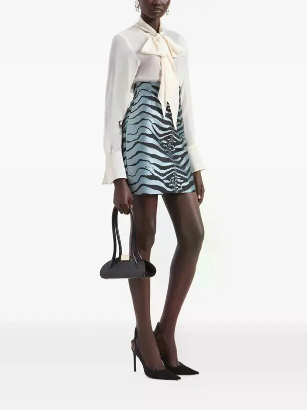 Nina Ricci High-waisted Mini Skirt - Blue