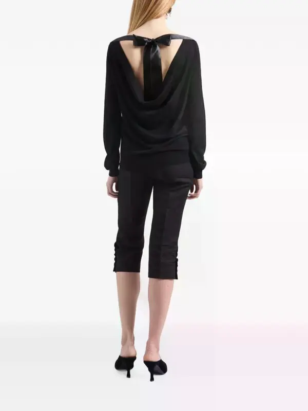 Nina Ricci Open Back Bow Detail Sweater