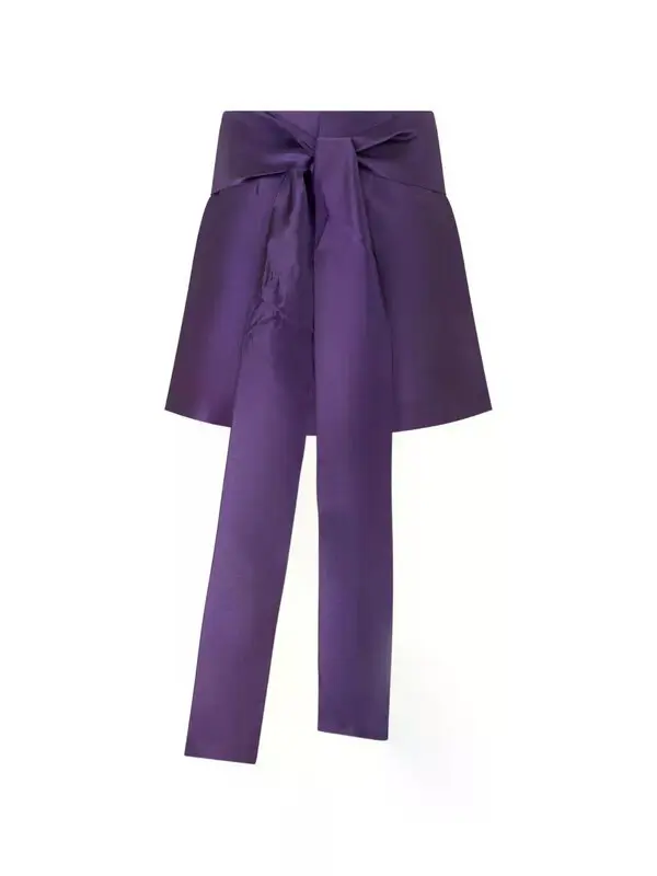Alberta Ferretti Pleated Bow Detail Mini Skirt