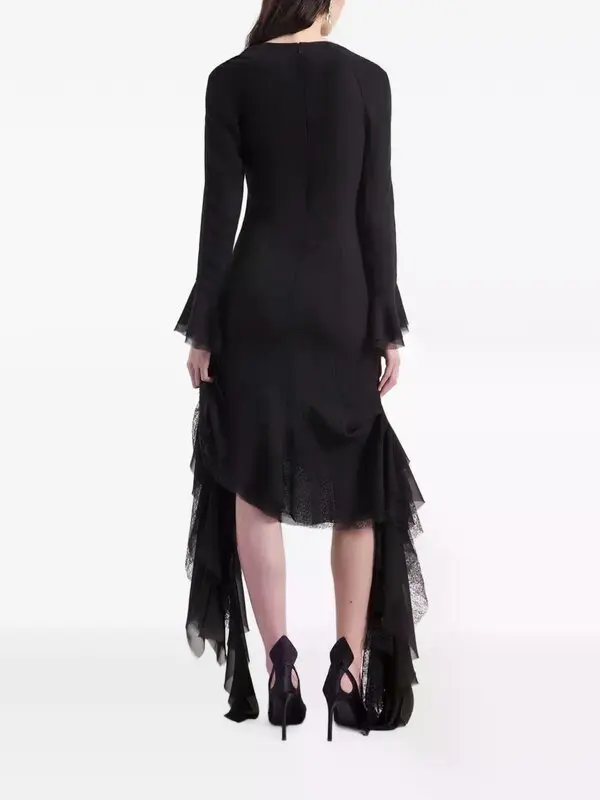 Nina Ricci Asymmetrical Hem Midi Dress