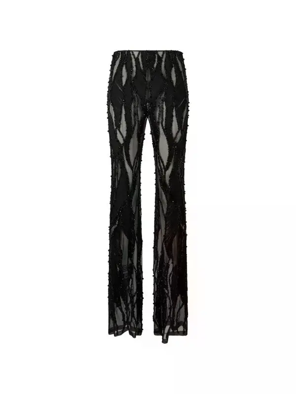 Alberta Ferretti Embellished Flare Trousers