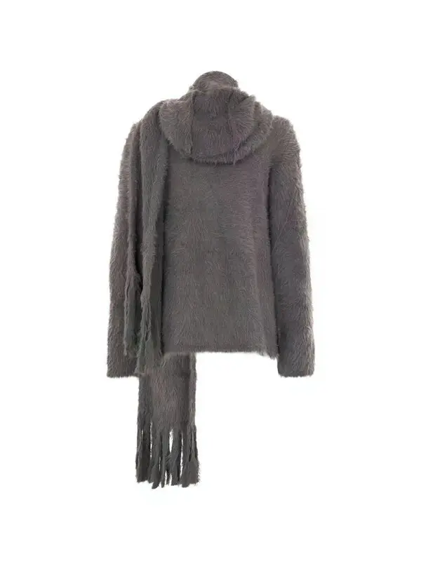 Alberta Ferretti Shawl Collar Cardigan With Scarf Detail