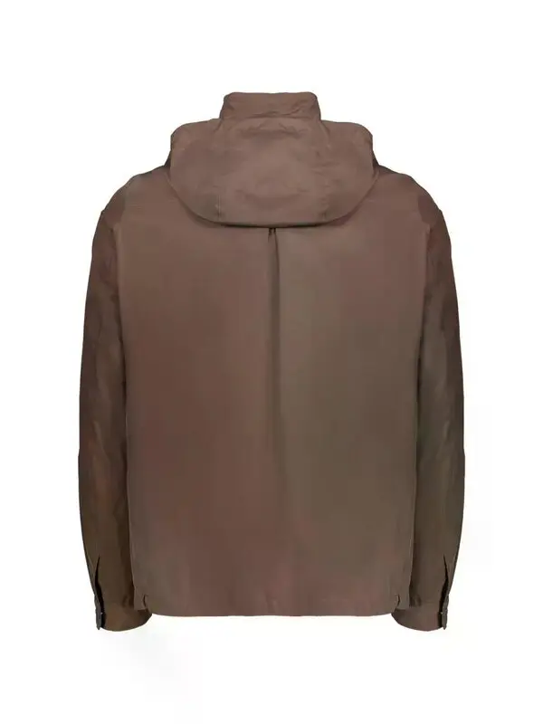 MOORER Hooded Press-stud Jacket