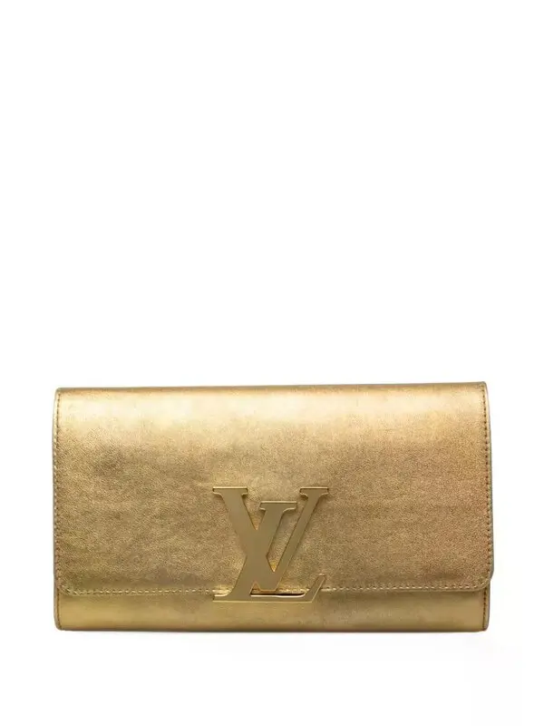 LOUIS VUITTON Metallic Calfskin Louise Clutch Bag - Gold