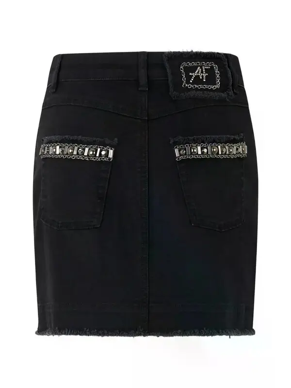 Alberta Ferretti Embellished Denim Mini Skirt