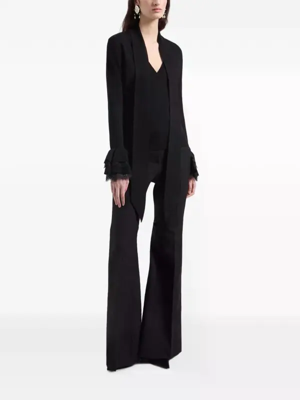 Nina Ricci Lace-trimmed Ruffled Cuff Sweater