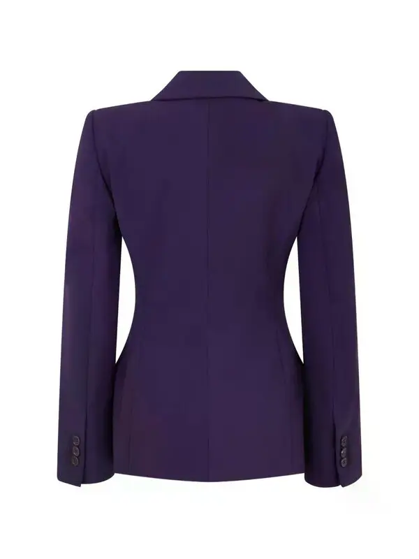 Alberta Ferretti Single-breasted Pleated Blazer