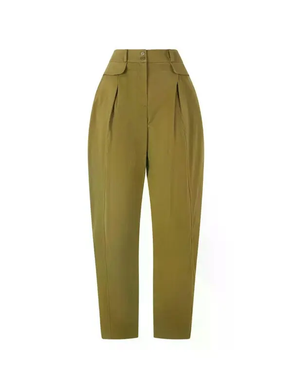 Alberta Ferretti Pleated Cropped Trousers
