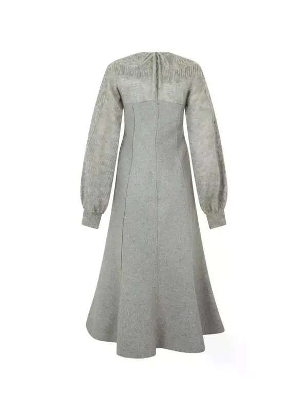 Alberta Ferretti Embroidered Long-sleeved Midi Dress