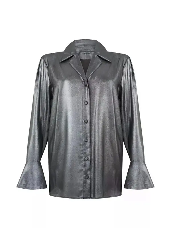 Alberta Ferretti Metallic Effect Long Sleeve Shirt