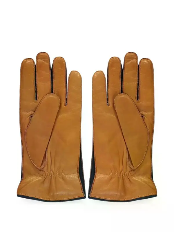 MOORER Topstitched Leather Gloves