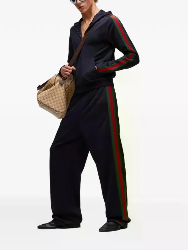 Gucci Silk Cotton Sportswear Pants With Web