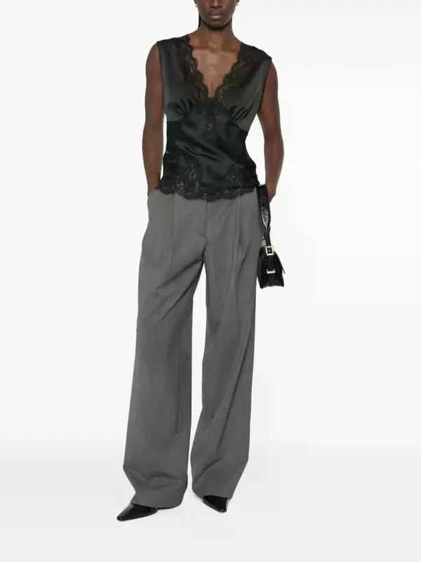 ERMANNO FIRENZE Lace-trim Sleeveless Top