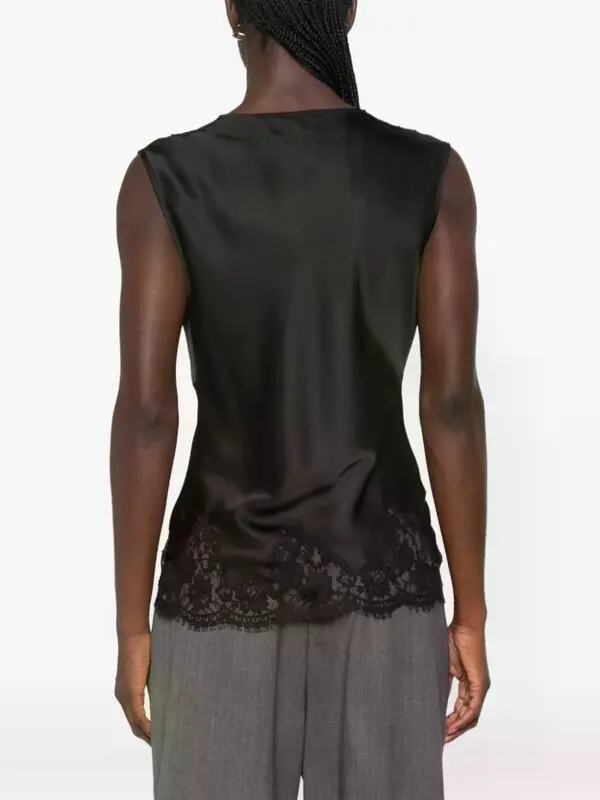 ERMANNO FIRENZE Lace-trim Sleeveless Top