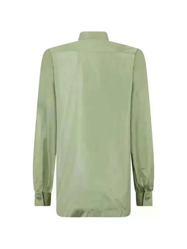 Alberta Ferretti Long-sleeved Shirt With Bow Detail - Green