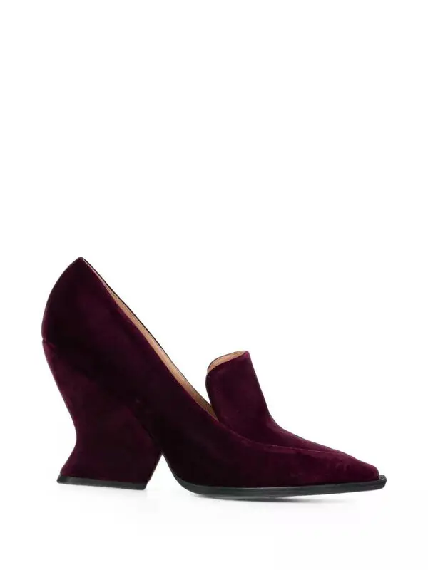Alberta Ferretti Sculptural-heel Pumps - Red