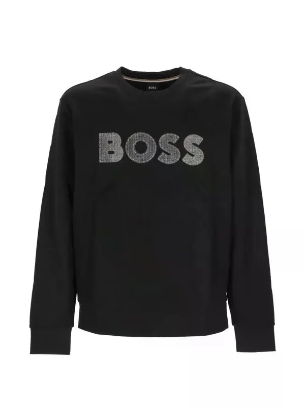 BOSS Logo Patch Crew Neck Sweater