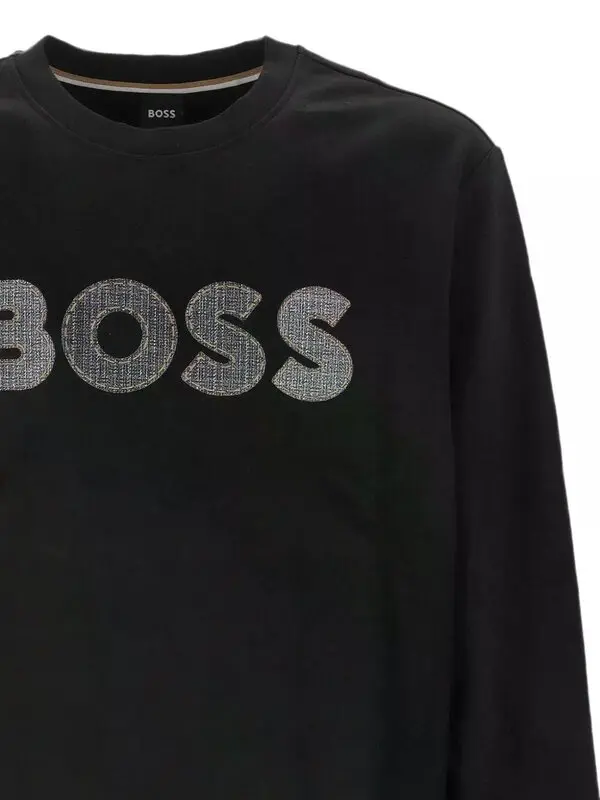 BOSS Logo Patch Crew Neck Sweater