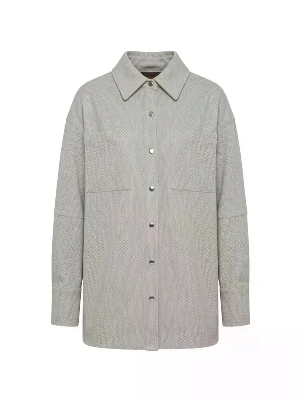 MOORER Textured Finish Button-fastening Shirt