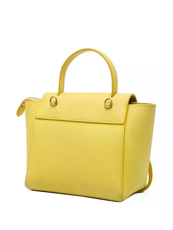 Celine Nano Grained Calfskin Belt Bag Satchel - Yellow